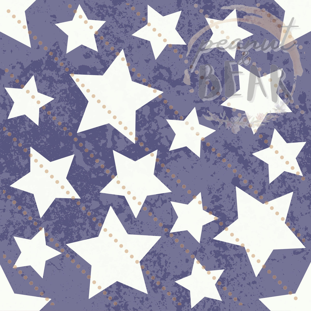 Muted Stars – Peanut and Bear Design